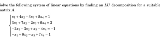 Solved olve the following system of linear equations by | Chegg.com Solved olve the following system of linear equations by | Chegg.com