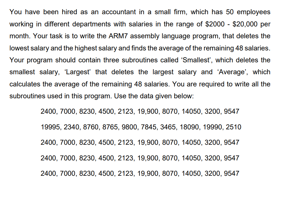 Solved Can help to modify the below ARM7 assembly language | Chegg.com
