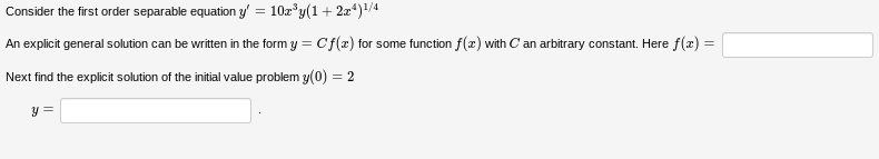 Solved Consider The First Order Separable Equation Y