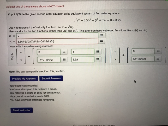 Solved Section 7 1 Introduction First Order Systems Problem