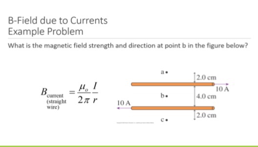Solved B-Field due to Currents Example Problem What is the | Chegg.com