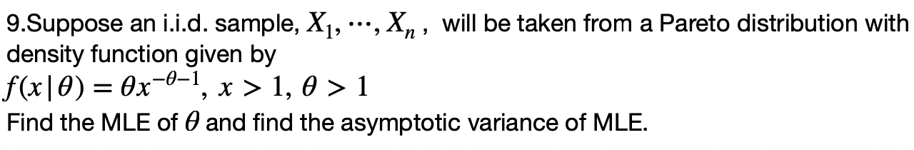 Solved 10. (i) Consider the two-parameter model of problem | Chegg.com