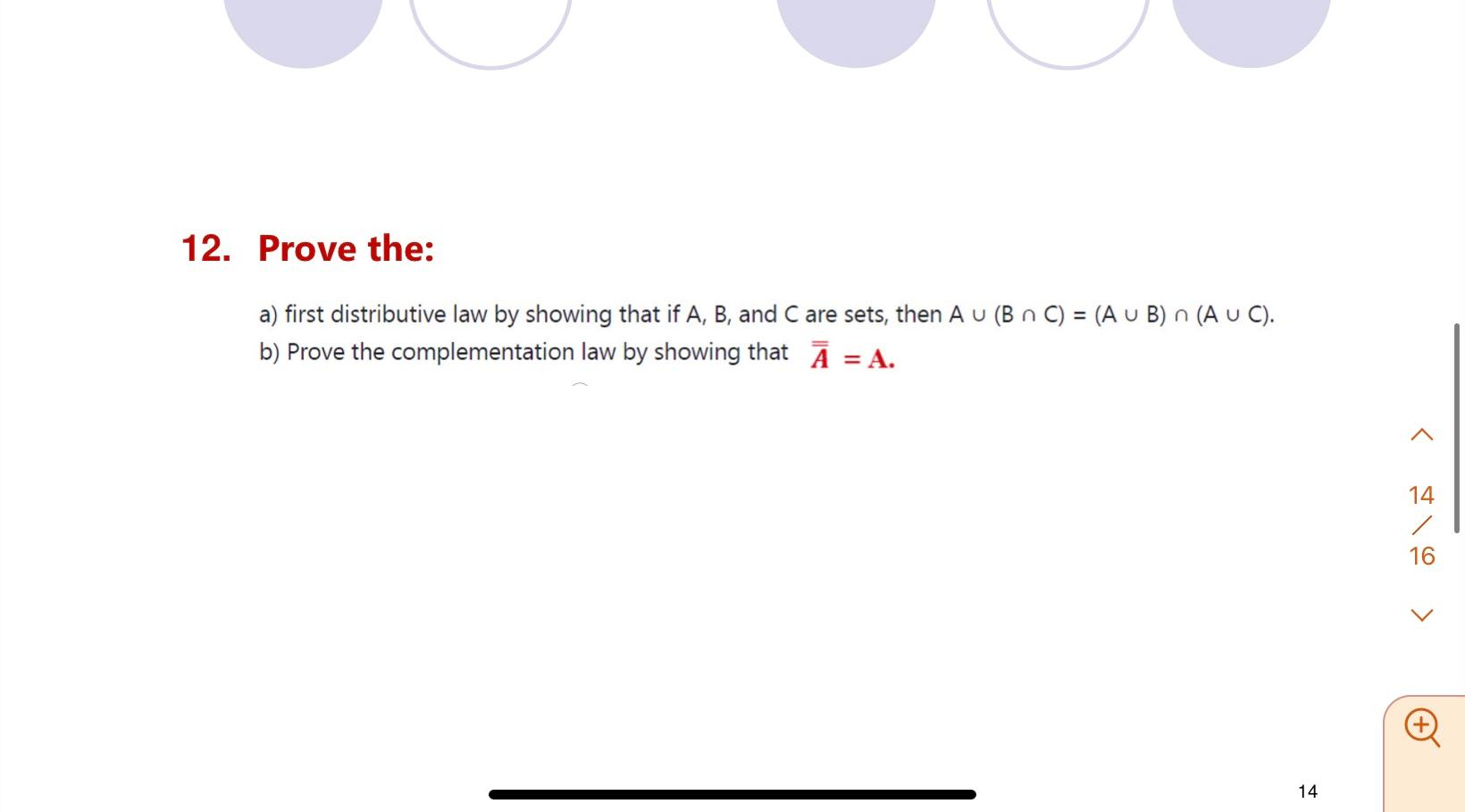 Solved 2. Prove the: a) first distributive law by showing | Chegg.com
