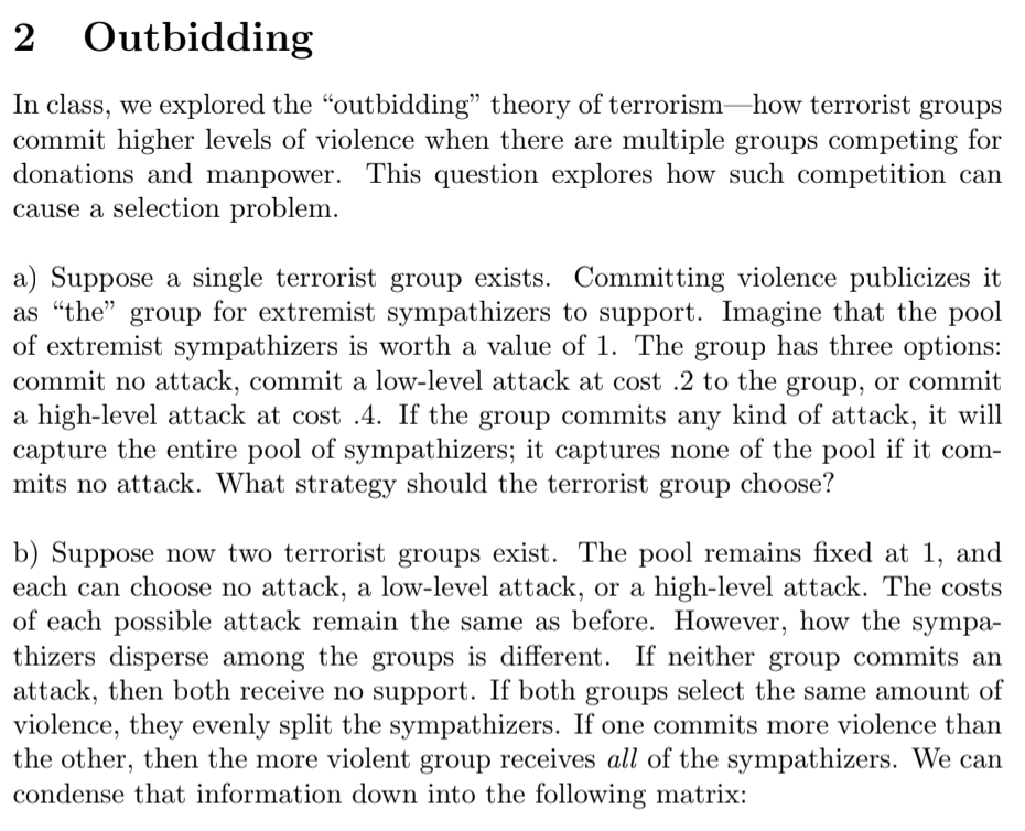 2 Outbidding In class, we explored the "outbidding” | Chegg.com