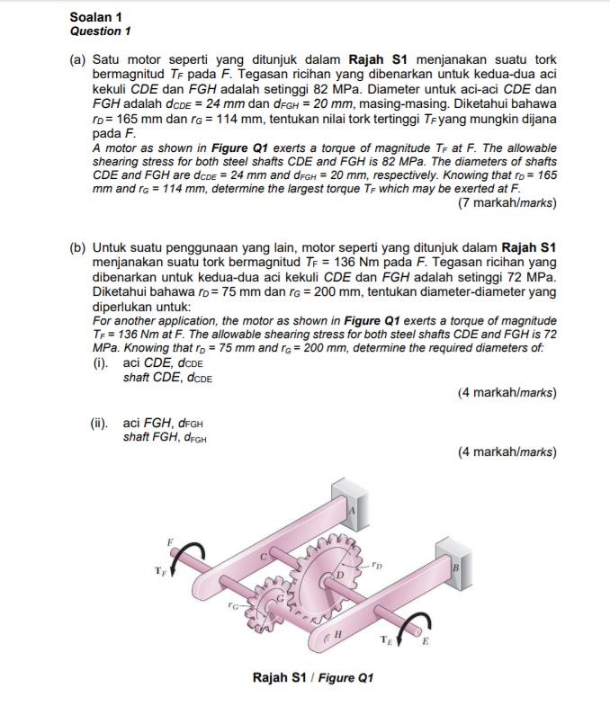 Solved Soalan 1 Question 1 (a) Satu motor seperti yang | Chegg.com Solved Soalan 1 Question 1 (a) Satu motor seperti yang | Chegg.com