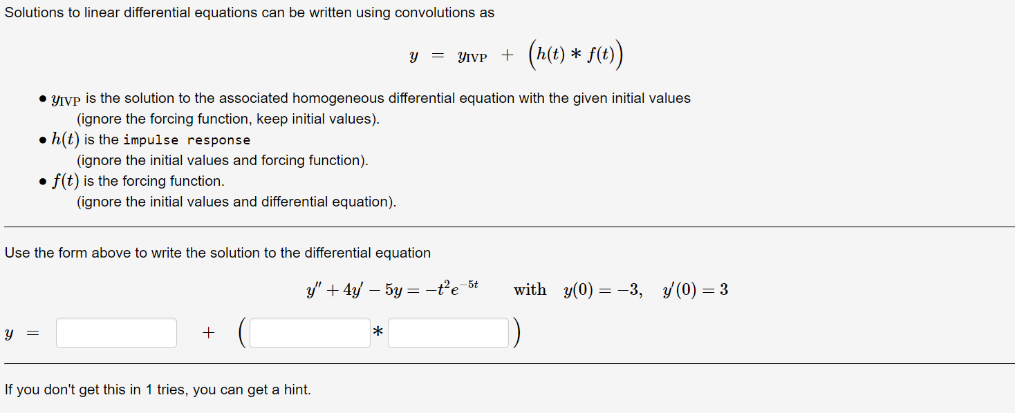 Solved Solutions to linear differential equations can be | Chegg.com