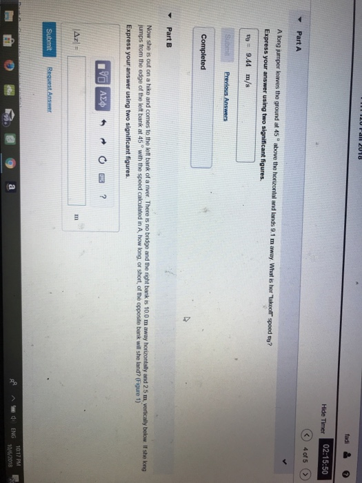 Solved Hide Timer 02:15:50 c) 4015 - Part A A long jumper | Chegg.com