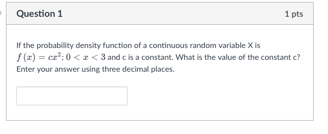 Solved If the probability density function of a continuous | Chegg.com