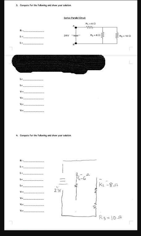 Solved 1. Compute for the following and show your solution. | Chegg.com