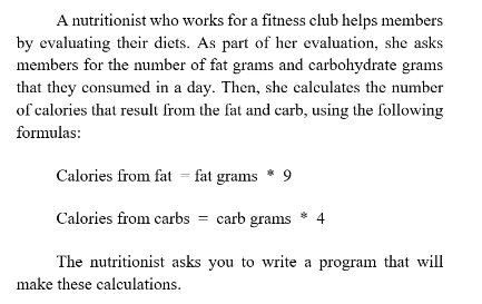 Solved A nutritionist who works for a fitness club helps | Chegg.com