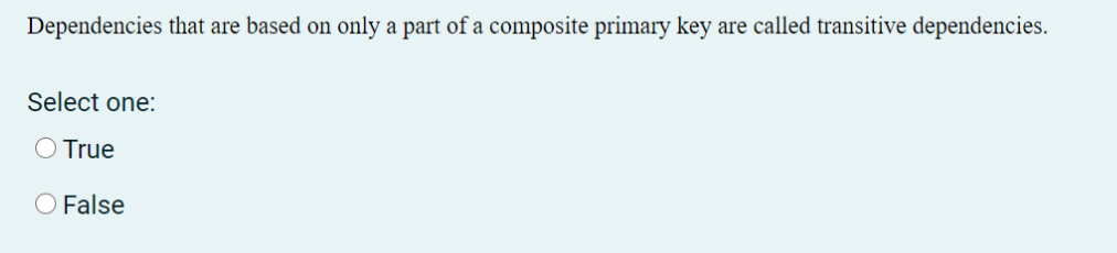 Solved Dependencies that are based on only a part of a | Chegg.com