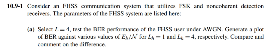 Solved Consider an FHSS communication system that utilizes | Chegg.com