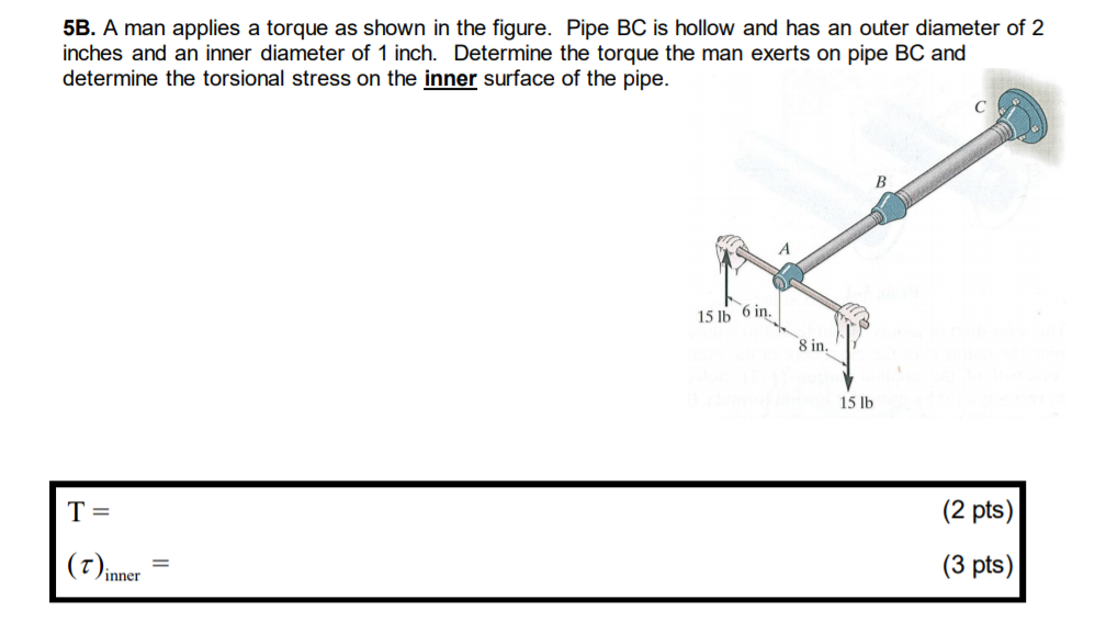 Solved 5B. A man applies a torque as shown in the figure. | Chegg.com