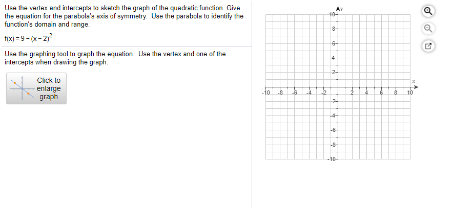 Solved ку 10 Q Use The Vertex And Intercepts To Sketch The