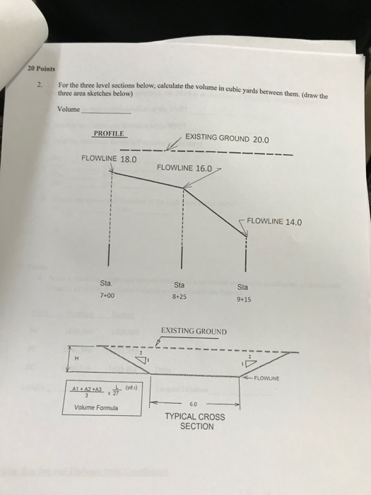 Solved 20 Points For the three level sections below, | Chegg.com