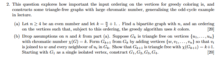 Solved by an EXPERT Suppose Gk is ﻿triangle free on ﻿vertices | Chegg.com