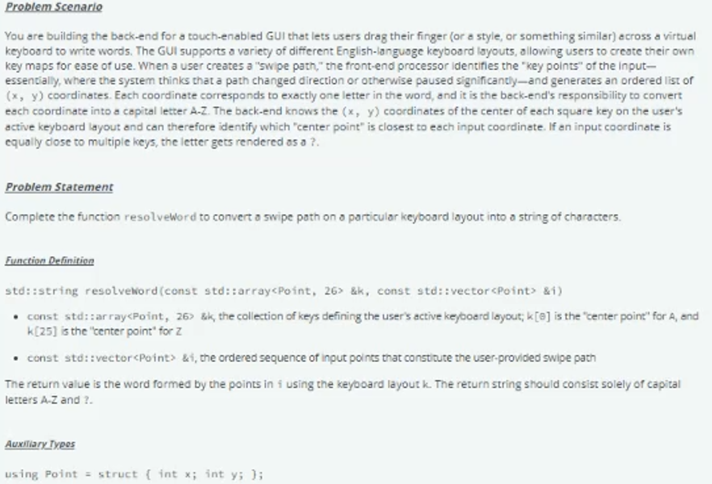 Solved using Point = struct ( int x; int y; ); 6 7 8 9 13 11 | Chegg.com