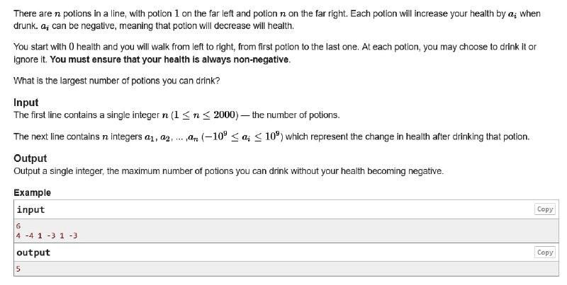 Solved There are n potions in a line with potion 1 on the | Chegg.com