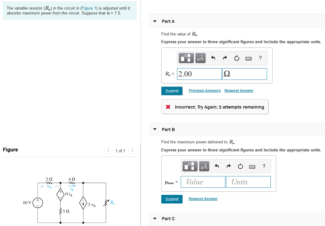 Solved The variable resistor (Ro) in the circuit in (Figure | Chegg.com Solved The variable resistor (Ro) in the circuit in (Figure | Chegg.com