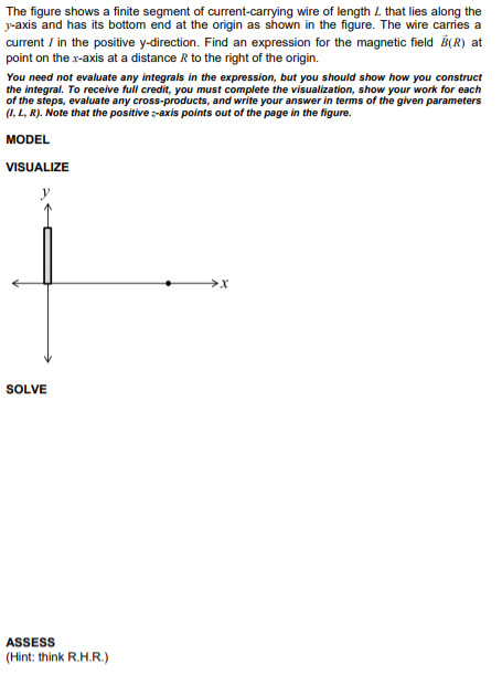 Solved The figure shows a finite segment of current-carrying | Chegg.com
