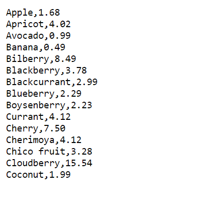 Solved structures to help a fruit seller in calculating his | Chegg.com