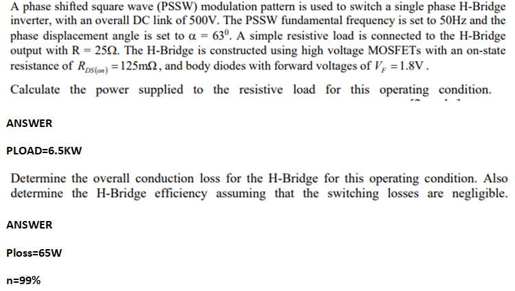 Solved A phase shifted square wave (PSSW) modulation pattern | Chegg.com