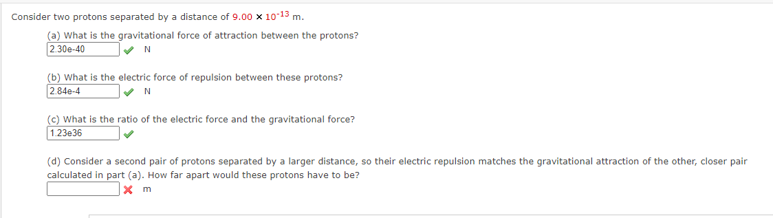 Solved Consider two protons separated by a distance of | Chegg.com