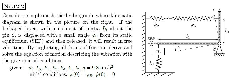 Solved No.12-2 k2 11 Consider a simple mechanical | Chegg.com