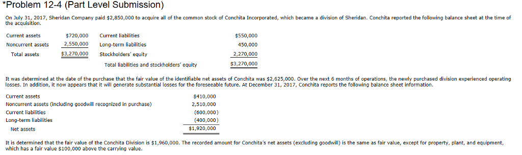 Solved *Problem 12-4 (Part Level Submission) On July 31, | Chegg.com