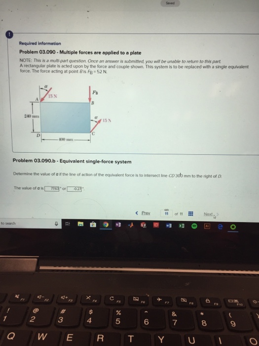 Solved Required information Problem 03.090 - Multiple forces | Chegg.com