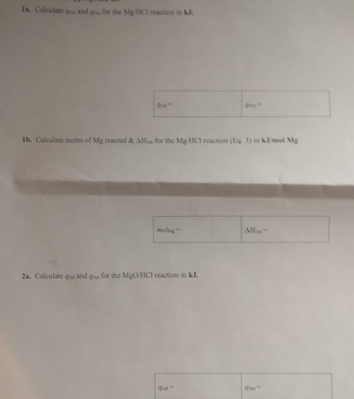 Solved The molar enthalpy or heat of reaction (ΔHrxn) is | Chegg.com