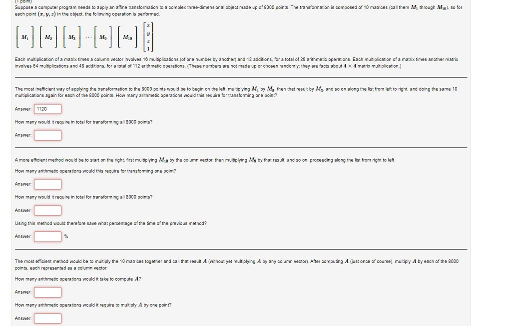 Solved points Suppose a computer program needs to apply an | Chegg.com