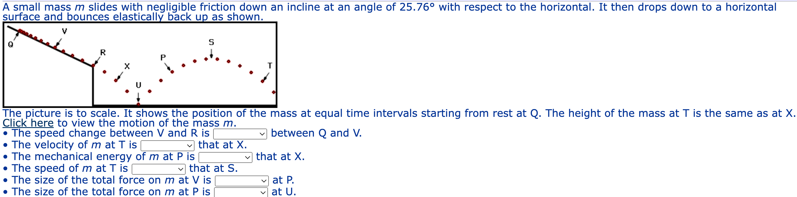 Solved A small mass m slides with negligible friction down | Chegg.com