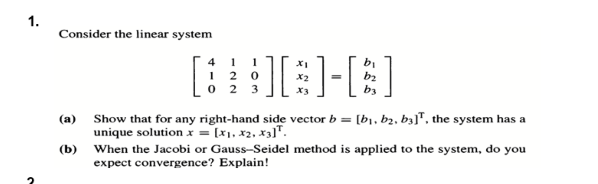 Solved Consider the linear system | Chegg.com