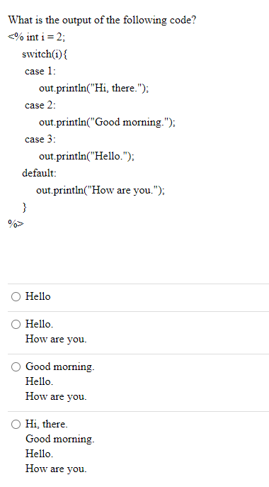 Solved What is the output of the following code?
