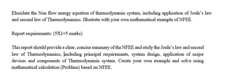 Solved Elucidate the Non flow energy equation of | Chegg.com