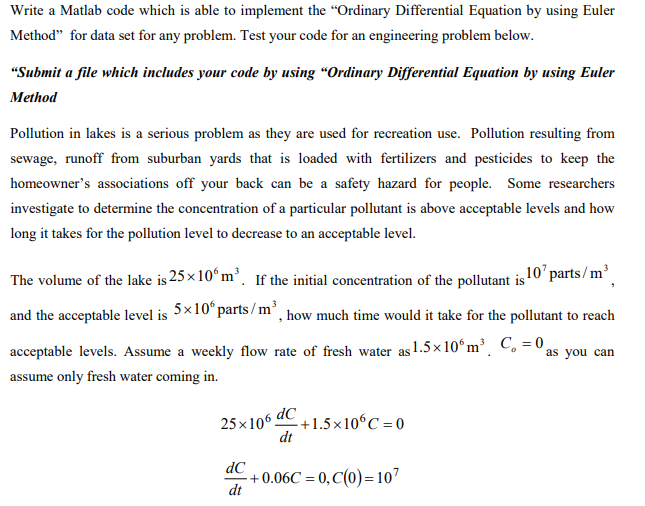 Solved Write a Matlab code which is able to implement the | Chegg.com