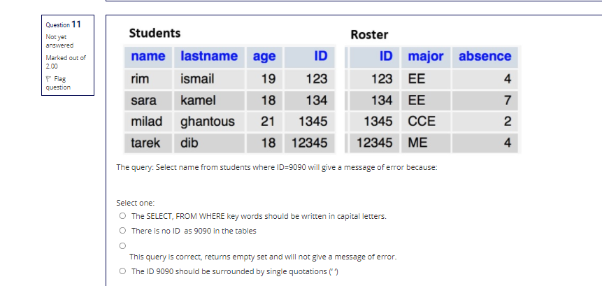 Solved Question 12 Consider the table called STATION (ID, | Chegg.com
