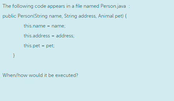 Solved The following code appears in a file named | Chegg.com