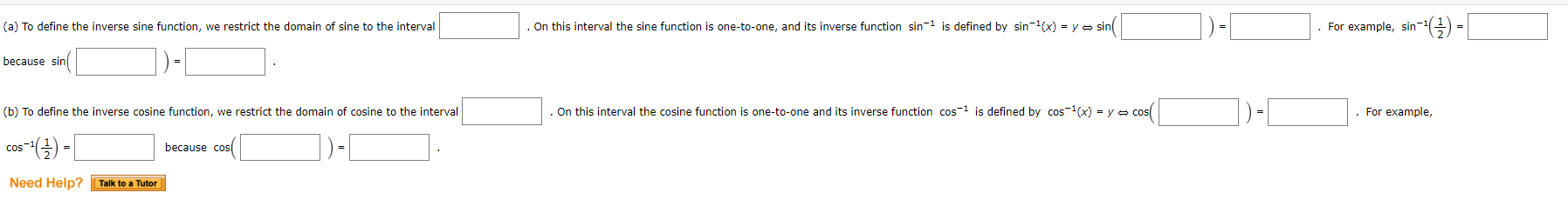 Solved (a) To define the inverse sine function, we restrict | Chegg.com