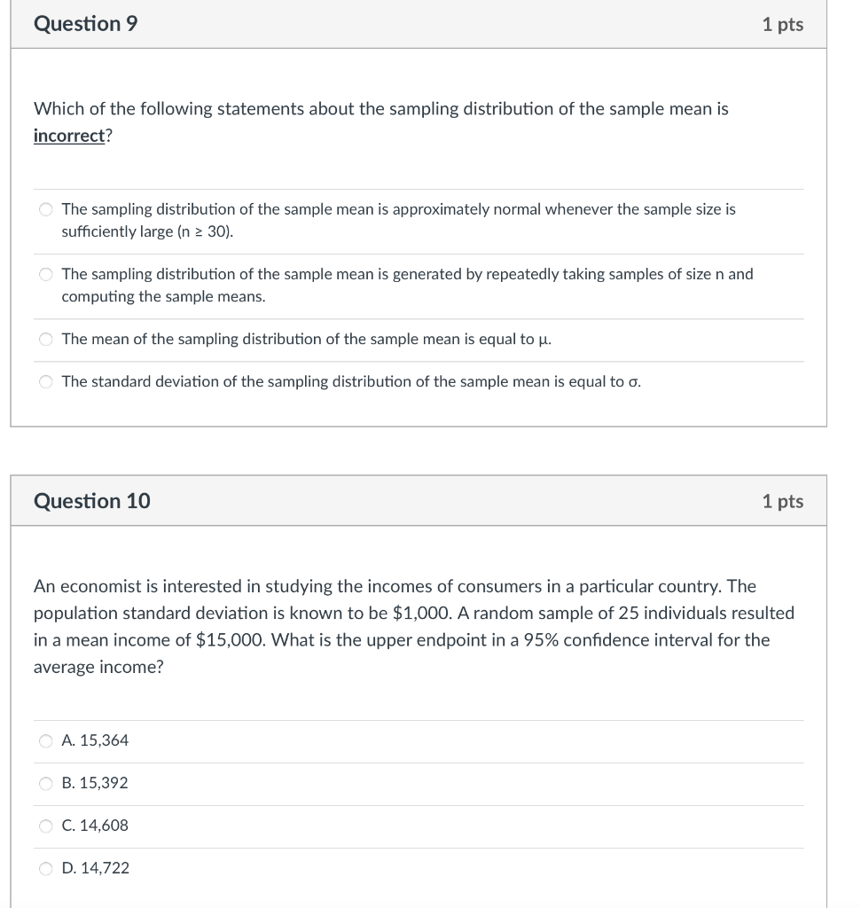 Solved Question 9 1 pts Which of the following statements | Chegg.com