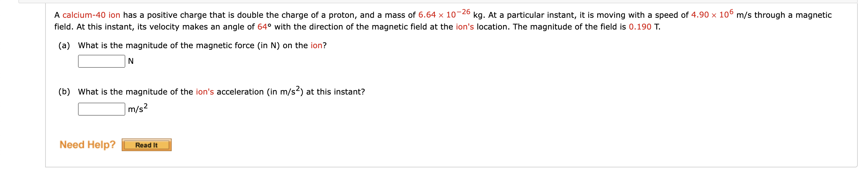 Solved A calcium-40 ion has a positive charge that is double | Chegg.com
