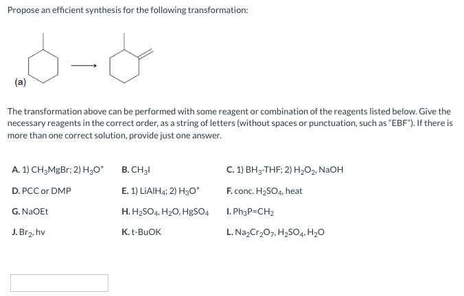 Solved Propose an efficient synthesis for the following | Chegg.com