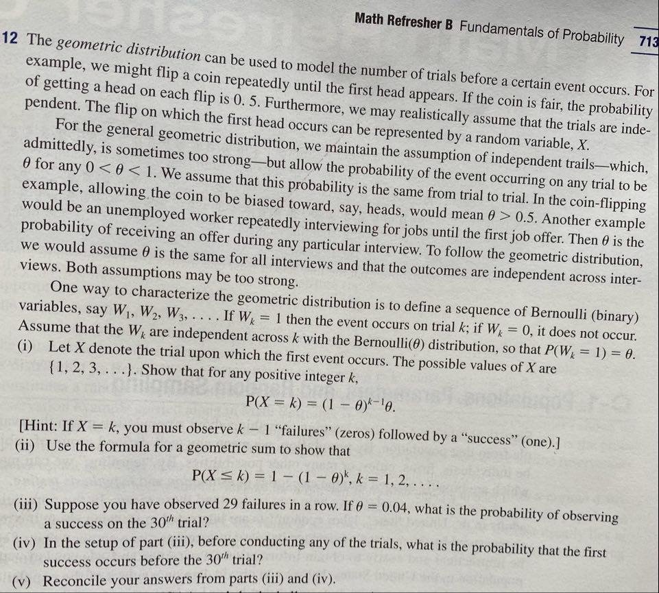 Solved Math Refresher B Fundamentals of Probability 713 12 | Chegg.com