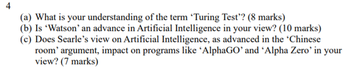 Solved 4 (a) What is your understanding of the term “Turing | Chegg.com