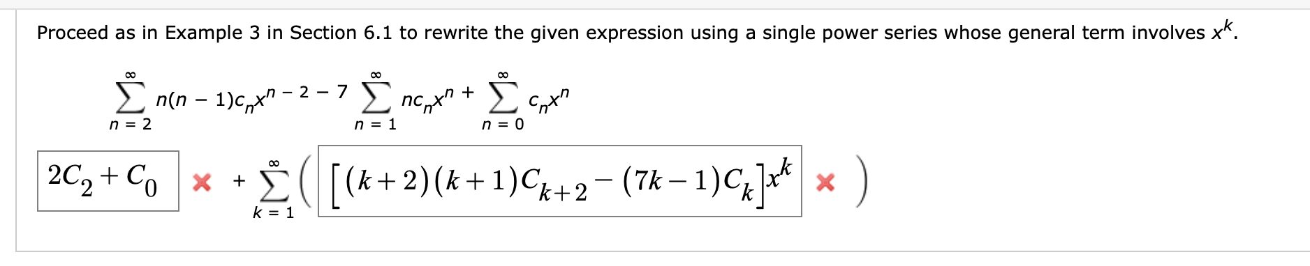 Solved Proceed as in Example 3 in Section 6.1 to rewrite the | Chegg.com