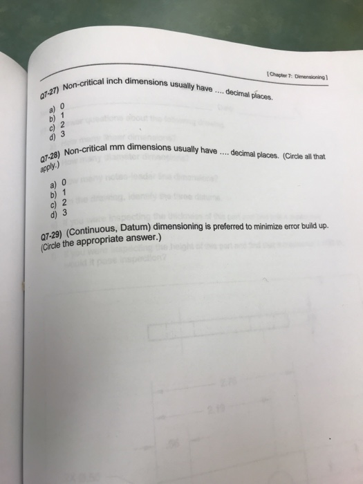 Solved [ Chapter 7: Dimensioning in the circular view. | Chegg.com