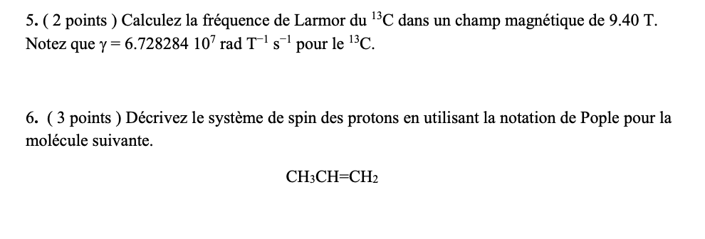 Solved 5. Calculate the Larmor frequency of 13 C in a | Chegg.com