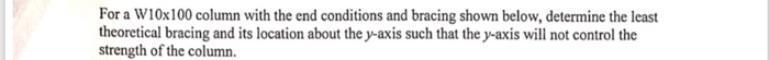 Solved For a W10x100 column with the end conditions and | Chegg.com