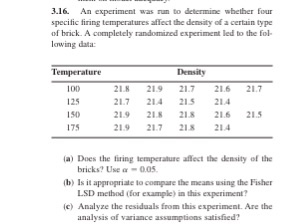 Solved An experiment was run to determine whether four | Chegg.com